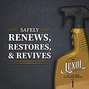 Lexol Trigger Spray Cleaner and Conditioner Kit with 2 Applicators (4 Items) - Foaming Car Leather Cleaner and Conditioner Kit