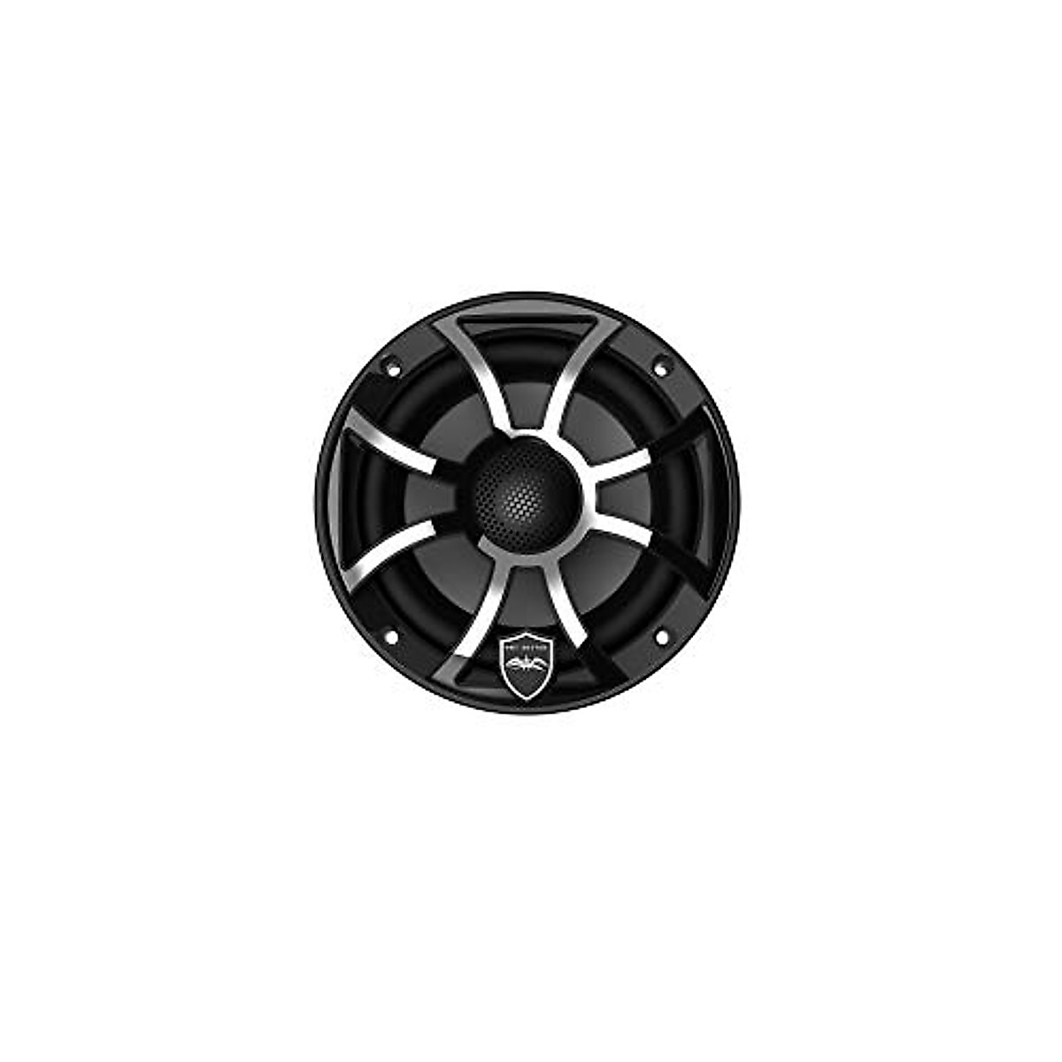 wet sounds | REVO 6-XSB-SS | High Output Component Style 6.5" Marine Coaxial Speaker with RGB Backlighting and Black Stainless Steel Grille