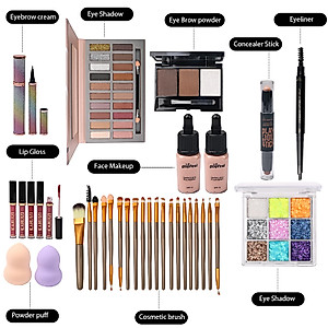 KARUIZI Makeup Kit All-in-one Makeup Gift Set for Women Full Kit(20 colors set)