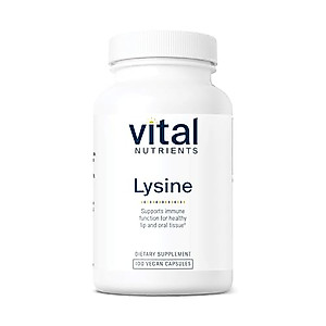 Vital Nutrients - Lysine - Supports Immune Function and Normal Arginine Levels - Supports Calcium Absorption - 100 Vegetarian Capsules per Bottle - 500 mg
