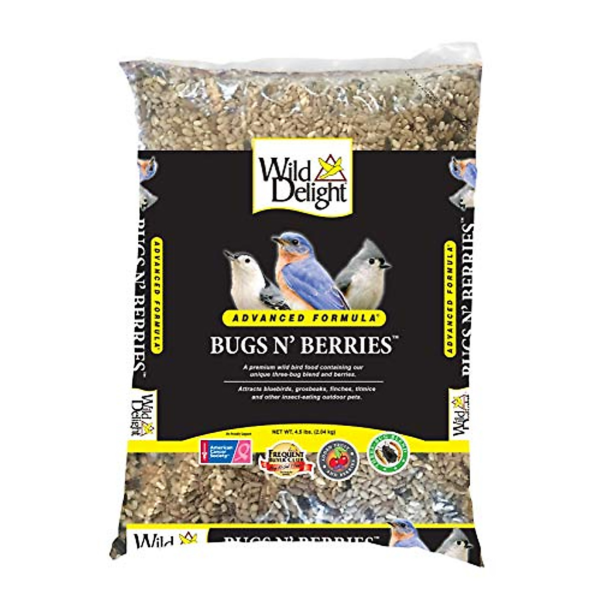 Wild Delight 099127 Bugs N' Berries Wild Bird Food, 4.5 Lb