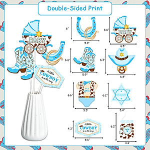 Cowboy Baby Shower Centerpieces - Western Centerpieces for Tables, Western Little Cowboy Baby Shower Theme Centerpieces Table Decorations, Wild West Cowboy Rodeo Theme Table Topper