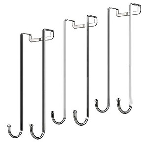 Lunmore Over The Door Hook Length 11.8 inch Heavy Duty Door Hanger for Home Kitchen Office