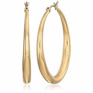 Anne Klein Women's Goldtone Medium Tapered Hoop Earrings