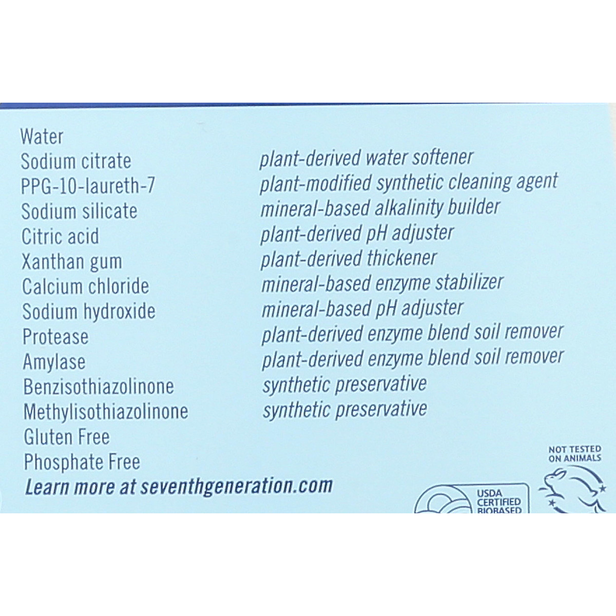 Seventh Generation Free and Clear Dishwasher Detergent Gel 42 Fluid ounce