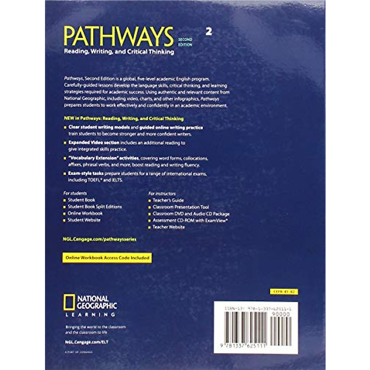 Bundle: Pathways: Reading, Writing, and Critical Thinking 2, 2nd Student Edition + Online Workbook (1-year access)