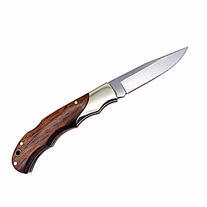 Herbertz Classic Gentleman Edition Pocket Folding Knife: Handcrafted Cocobolo Wood, Nickel Silver and Brass Handle, 440 Steel Super Blade, Germany Brand, Collectible for Outdoor Everyday Carry