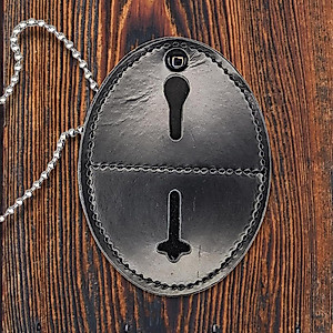 Hero’S Pride™ Universal Shield Leather Badge Holder with Hook & Loop Closure (Holder Only) - Premium Badge Holder for Police, Law Enforcement, Security Officer - Neck Chain Included