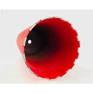 8" Inch Diamond WET Core Drill Bit 1-1/4” Threaded by BLUEROCK Tools for Concrete Rebar Asphalt Brick Rock Masonry Hole Barrel Coring