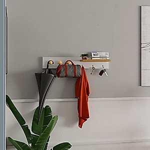 Artmovelar Key and Mail Holder for Wall - Wall Mounted Key Hanger, First Apartment Essentials, House Decor, Mail Organizer, Key Rack for Entryway, Farmhouse Kitchen Decor, Key Hooks for Wall - White