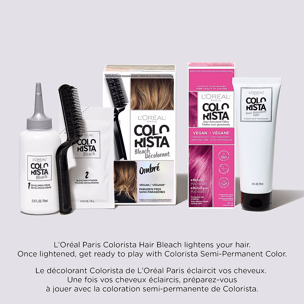 L’Oréal Paris Colorista Hair Bleach, Ombre Hair Color Kit, 1 Hair Bleach Kit
