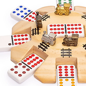 Yellow Mountain Imports Metal Die-Cast Mexican Train Domino Train Markers - Set of 8