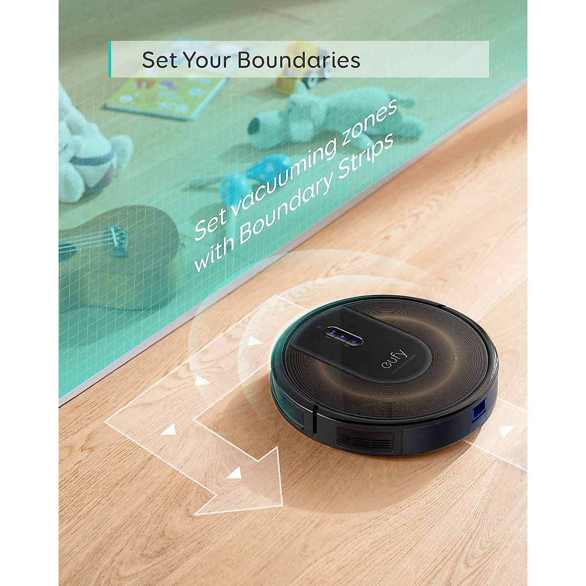 eufy RoboVac G30 Edge, Robot Vacuum with Smart Dynamic Navigation 2.0, Robot Vacuum Cleaner丨 RoboVac Extra Boundary Strip Pack, Compatible with 30C, 30C MAX, 30,G30 Edge, G30 Hybrid Pet Edition