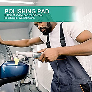 Car Sponge Buffing Buffing Pads 6 Pcs Backing Plate Compound Buffing Sponge Pads for Car Hub Compounding Polishing and Drill Buffing Sponge Pads Waxing car Wheel polishing Buffing pad