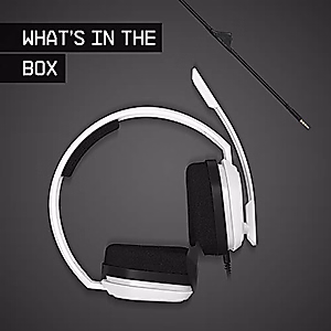 ASTRO Gaming A10 Wired Gaming Headset, Lightweight and Damage Resistant, ASTRO, 3.5 mm Audio Jack, for Xbox Series X|S, Xbox One, PS5, PS4, Nintendo Switch, PC, Mac- White/Green