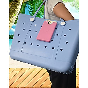 Phone Case Accessory Compatible with Bogg Bags, Phone Case Holder Charm Accessory for Beach Bag, Plastic Shell Case Keep Your Phone Handy and Secure in Your Tote Bag