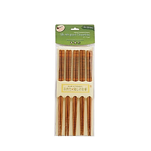 Helen’s Asian Kitchen Silk Wrapped Bamboo Chopsticks, 9-Inches, 5-Pair