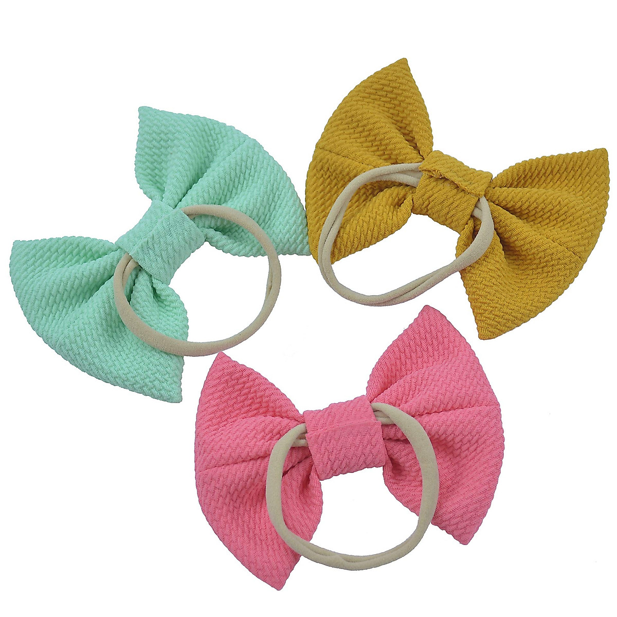 Toptim Baby Girl's Headbands and Bows for Newborn Infant Toddler Photographic Accessories (4.1“ Bows)