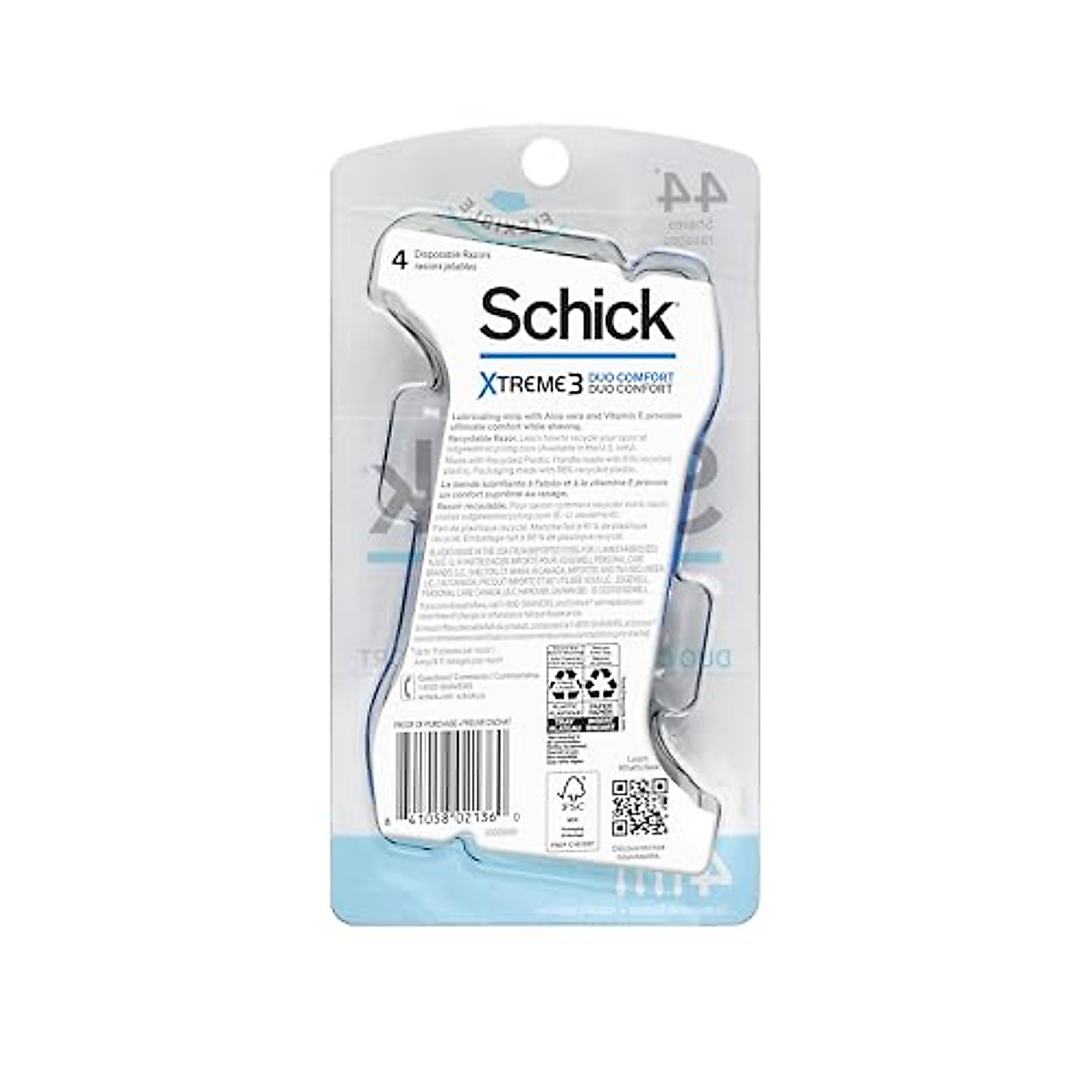 Schick Xtreme 3 Duo Comfort Disposable Razor for Men, 4 Count