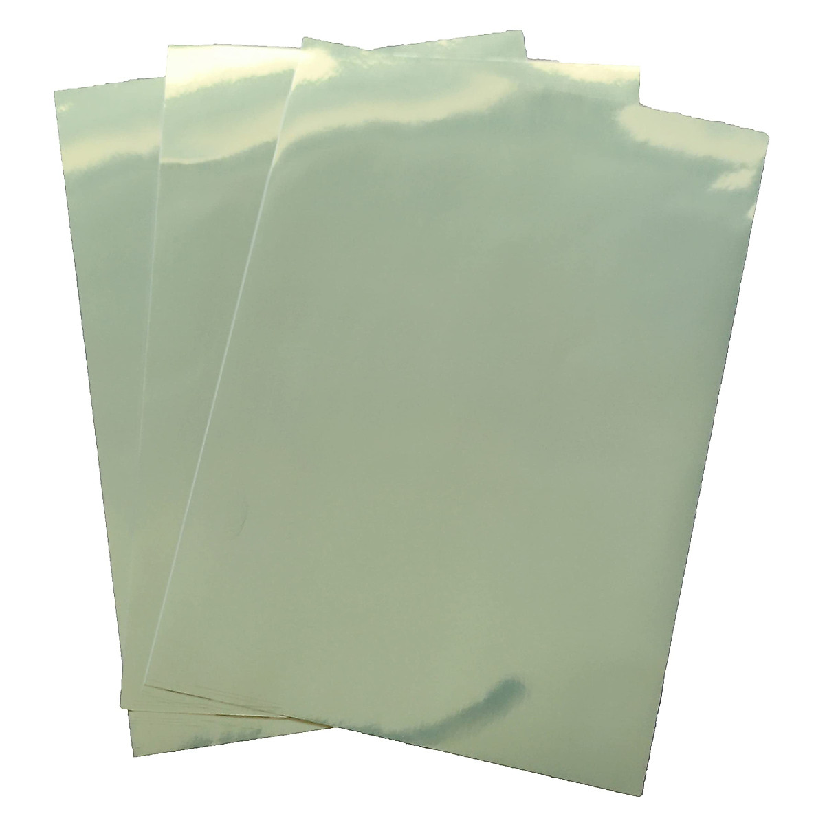 GREEN GOLD-20 Sheets Printable Glossy Green Gold Vinyl Sticker Paper Premium Adhesive Sheets Ink Dries Quickly For Inkjet/Laser Printer(A4 Mirror GOLD)