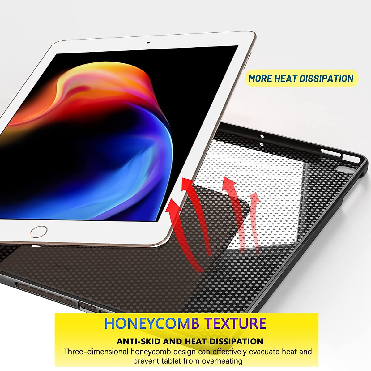 WOGROO Case for iPad 9.7 2018 2017 / iPad Air 2 Case, Thin and Soft Tablet Protective Cover for 9.7 inch (6th Gen, 5th Gen) / iPad Air 2/ iPad Air, Black