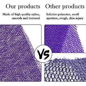 African Net Bath Sponge Long Exfoliating Body Scrubber Net Dual Sided Nylon Bath Towel Back Scrubber Skin Smoother for Women and Men Showering, Massaging, and Stocking Stuffer (Nurse Green)