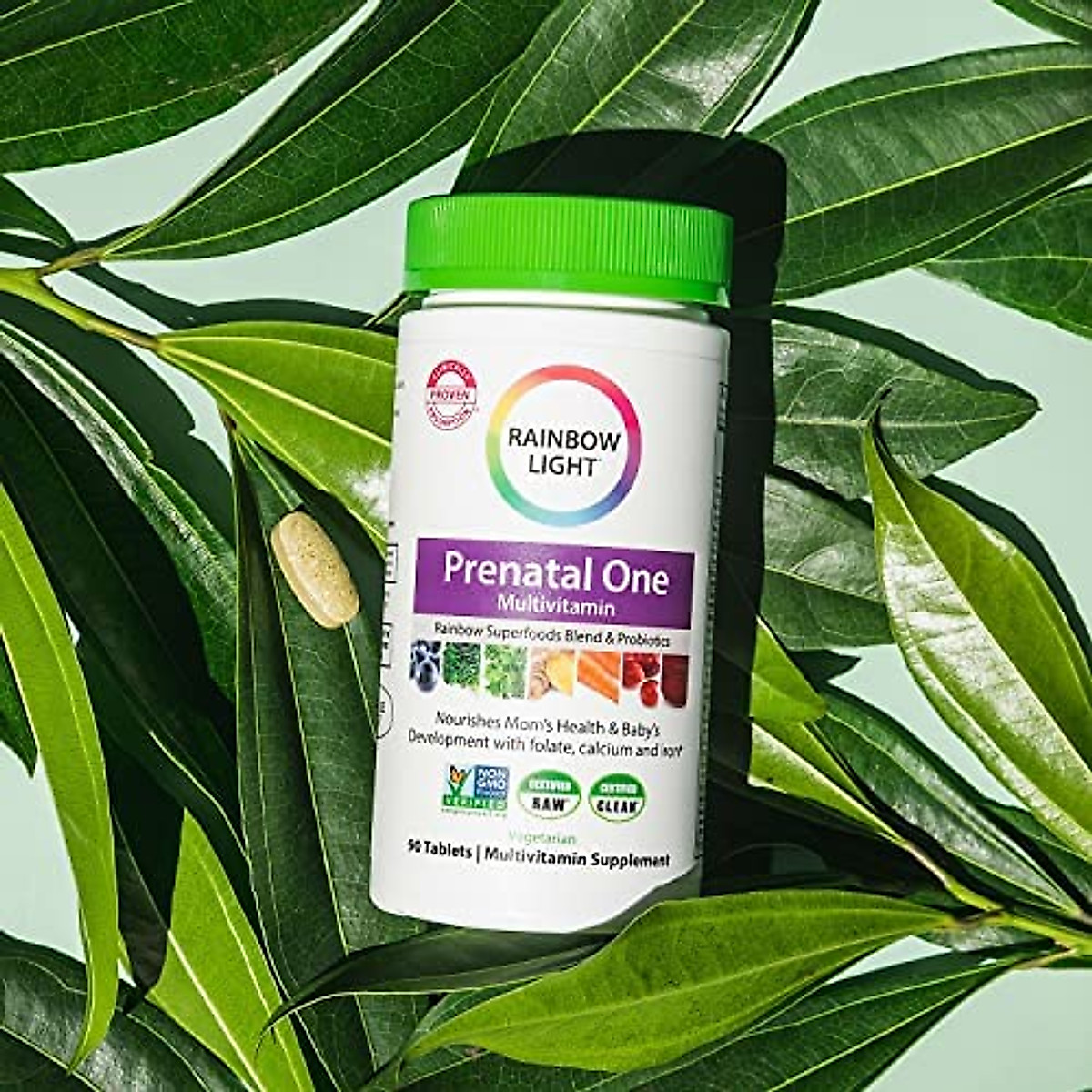 Rainbow Light Prenatal One Multivitamin, Folic Acid, Calcium, & Vitamin D, Gluten Free, Supports from Conception to Postnatal, Clinically Proven Absorption, 150 Tablets