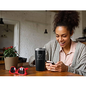 DLOCCOLD Thank You for Being Awesome Tumbler - Valentine's Day, Appreciation Gift for Coworkers, Employees, Teachers, Friends - Administrative Day, Black