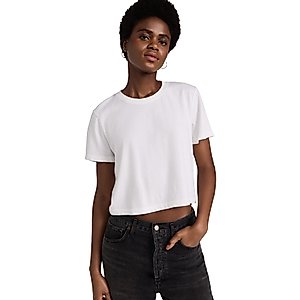 DL1961 Women's Essential Tee, White, S