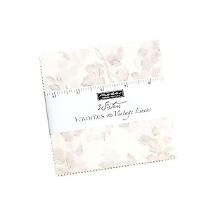 3 Sisters Favorites Vintage Linens Charm Pack; 42-5" Precut Fabric Quilt Squares