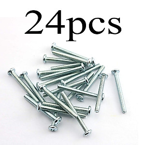 24pcs 8-32 x 1-1/2" Machine Screws Metal Mounting Hardware Fitting Fastening Accessories Cross Slotted Round Phillips Head Screw Bolt