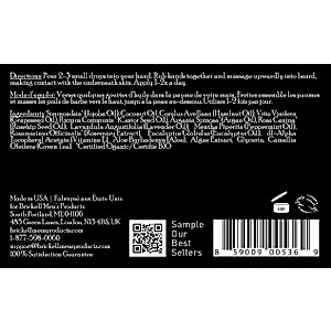 Brickell Men's Beard Oil for Men, Natural and Organic Argan and Jojoba Oil to Strengthen and Soften Hair, 1 Ounce, Scented