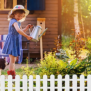 5pcs Christmas Tree Fence White Garden Fence Patio 7.8×19.6inches Yard Fencing Border Flower Plants Tree Guard Lawn Gate Xmas Tree Wedding Party Decoration