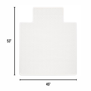 Realspace® Medium-Pile Chair Mat With Beveled Edge, Standard Lip, 45"W x 53"D, Clear