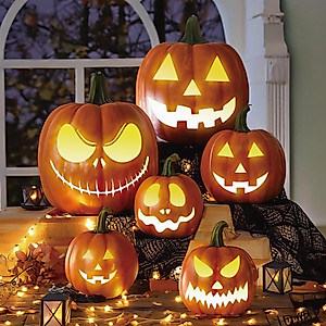 MYJMN Pumpkin Carving Tools, Professional Halloween Pumpkin Carving Kit With Stencils for Adults Kids Heavy Duty Stainless Steel Carving Set for Halloween Decor