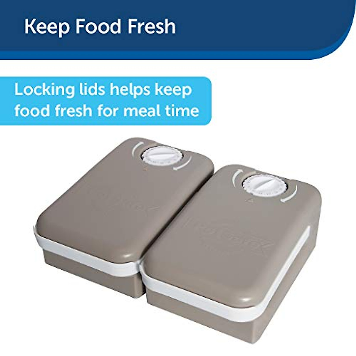 PetSafe Automatic 2 Meal Pet Feeder with Battery Powered Programmable Timer, 3 Cups Total Capacity, Cat and Small to Medium Dog Food Dispenser