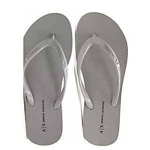 A|X Armani Exchange Women's Rubber Flip-Flop, Grey, 38 M EU (7.5 US)