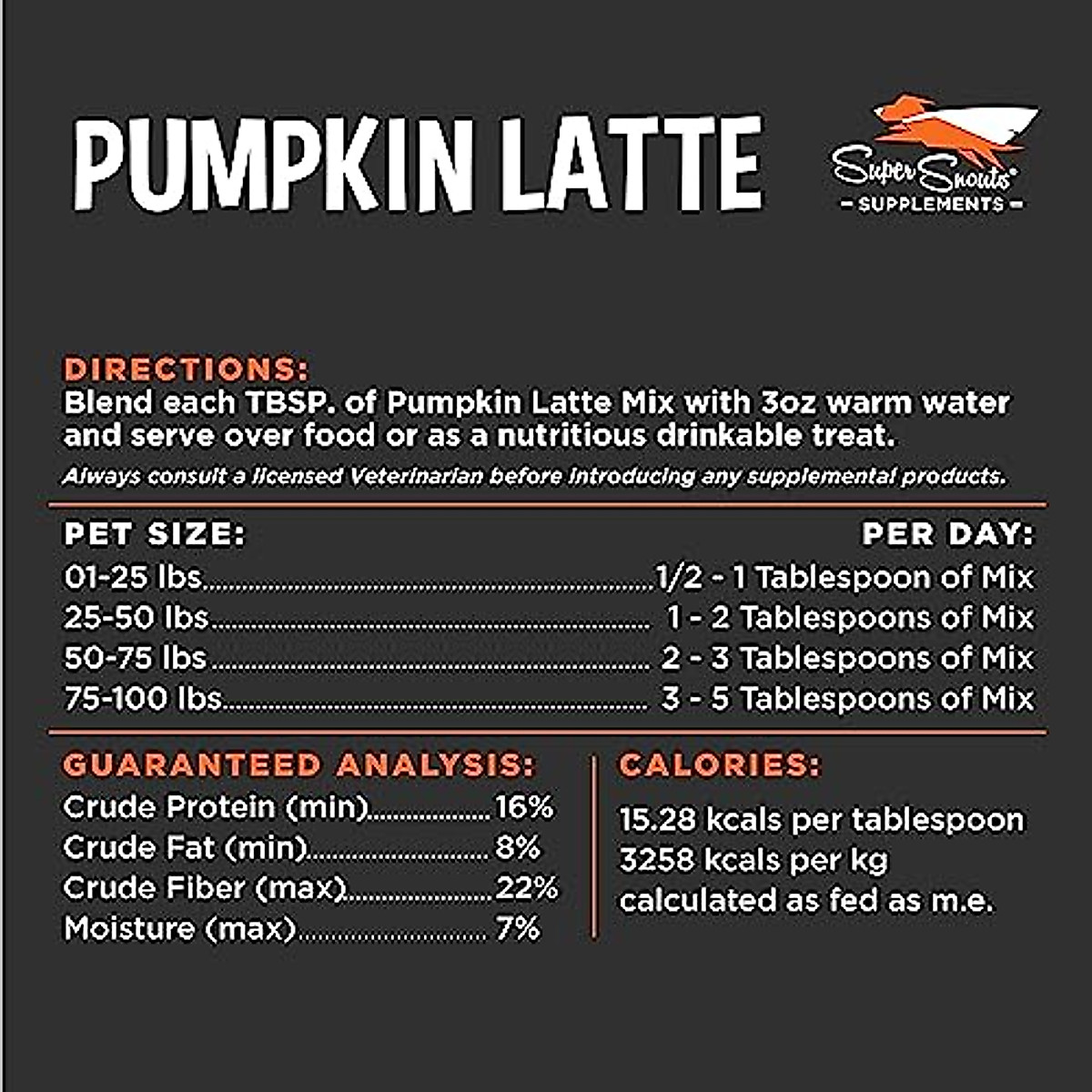 Diggin's Your Dog Super Snouts Pumpkin Latte Digestive Supplement for Dogs and Cats, 5 Ounce - Antibiotic Free, Maintains Healthy Gut, Promotes Stool Consistency