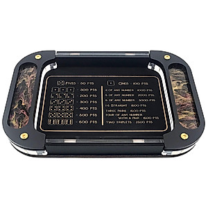 Omega and Mini Mega Dice Tray with Farkle Score - Mini Mega 12" Nebula Stardust