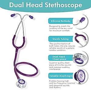 Stethoscope For Doctors And Nurses Micro Plus Aluminium Acoustic Waterproof Lightweight Chest Piece with Flexible Latex Free Tube & Soft Sealing Ear Knobs