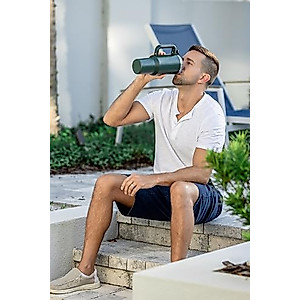 Sip+Sea Cayman 40 oz Stainless Steel Tumbler with Handle, Lid, and Straw | Double Wall Vacuum Insulated