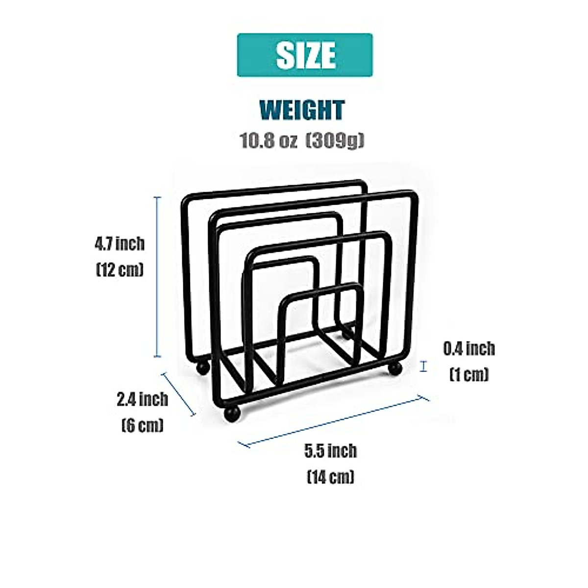 Napkin Holder Freestanding Metal Tabletop Tissue Dispenser for Tables, Dining, Kitchen, Restaurant, Picnic (Black)