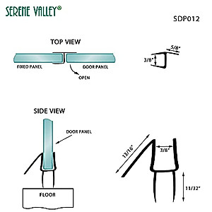 Serene Valley Frameless Shower Door Seal Strip for 3/8" Glass, Super Clear and Strong Material for Water Blocking - 78" Doorside Strip Plus 78" Bottom Strip, 2pcs