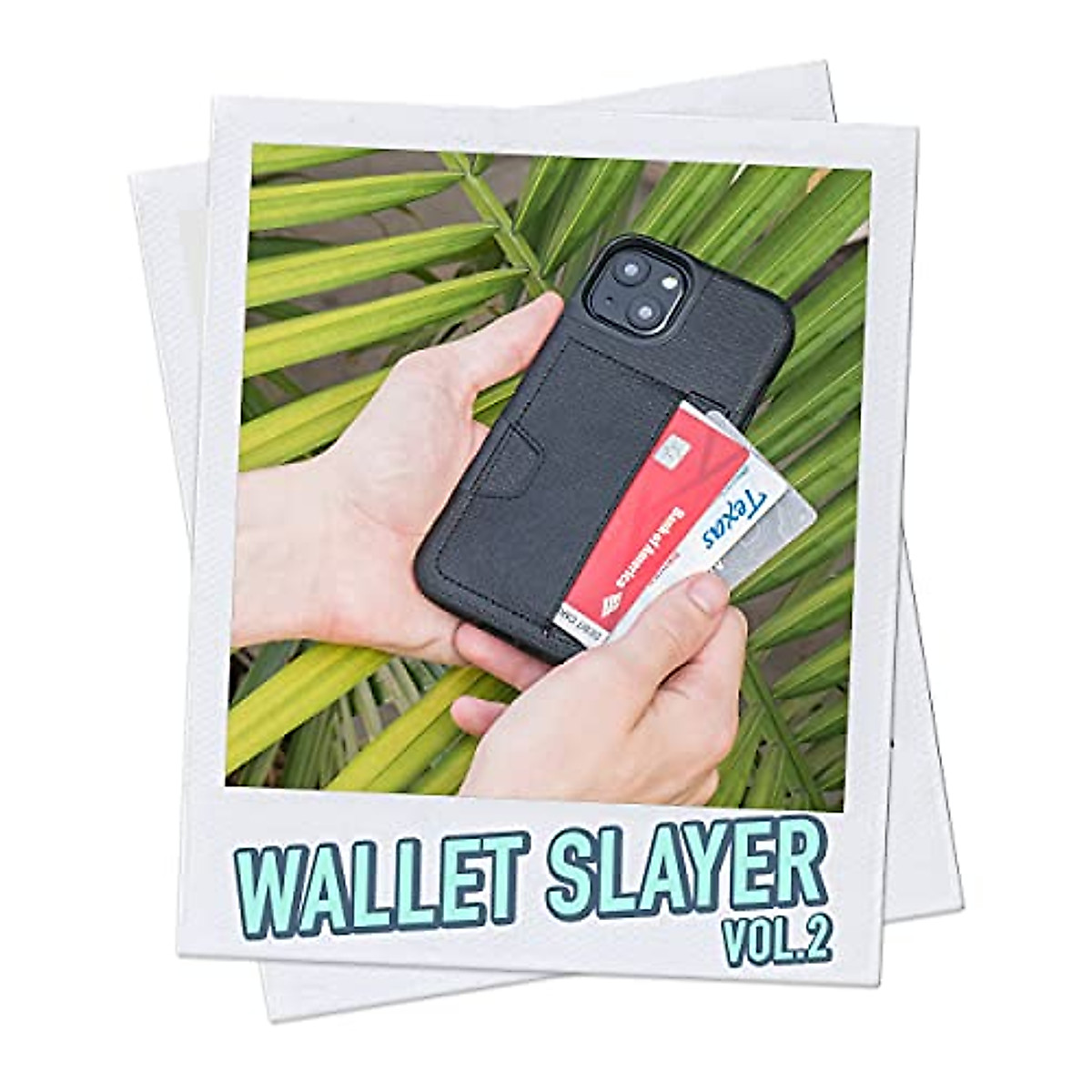 Smartish iPhone 13 Wallet Case - Wallet Slayer Vol. 2 [Slim + Protective] Credit Card Holder with Kickstand - Black Tie Affair