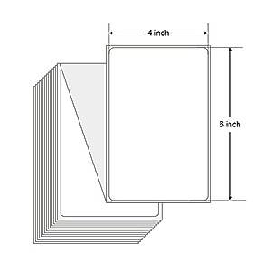 4x6 Thermal Labels, MakerKing Permanent Adhesive Postage Labels, Direct Thermal Shipping Label (2000 4x6 Fanfold Labels), Compatible with Rollo, MUNBYN, iDPRT, Polono, Zebra Thermal Label Printer