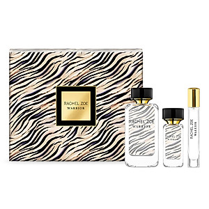 RACHEL ZOE Warrior Gift Set - Designer Women Perfume, Body Spray for Women - Fruity Eau de Parfum Sprays - Ideal Perfume Gift Set for Women - 3 pc