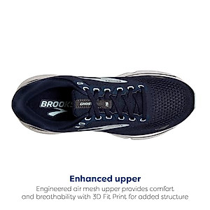 Brooks Women's Ghost 15 Neutral Running Shoe - Peacoat/Pearl/Salt Air - 8.5 Wide