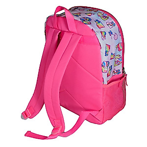 JoJo Siwa Girls 4 Piece Backpack Set, Rainbow Sequin School Travel Bag with Front Zip Pocket, Mesh Side Pockets, Lunch Box, Water Bottle, and JoJo Bow Hair Tie