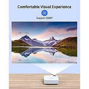 WiFi Projector, Mini Phone Projector [2022 New], 176 '' Display 55000 Hours LED Lamp, Video Wireless Projector Compatible with TV Stick / Smartphone / PC / PS4 / USB / TF/ HDMI/ VGA/ AV