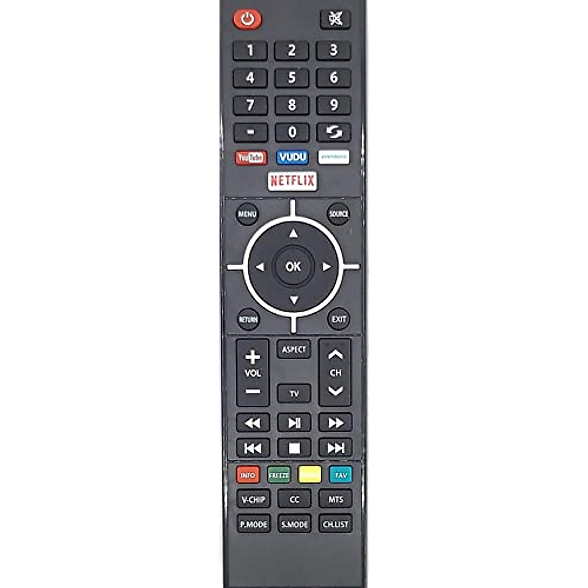 Replacement Remote for All Hitachi TVs and Hitachi Smart TVs.
